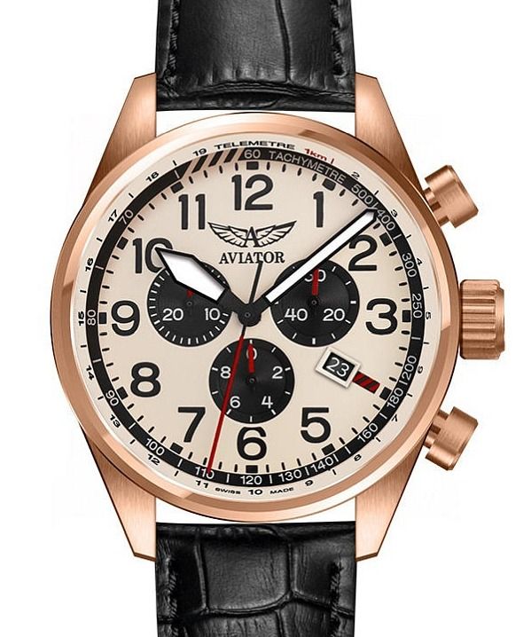 Aviator V.2.25.2.173.4 - Ceas Airacobra Chronograph • Eceasuri.ro