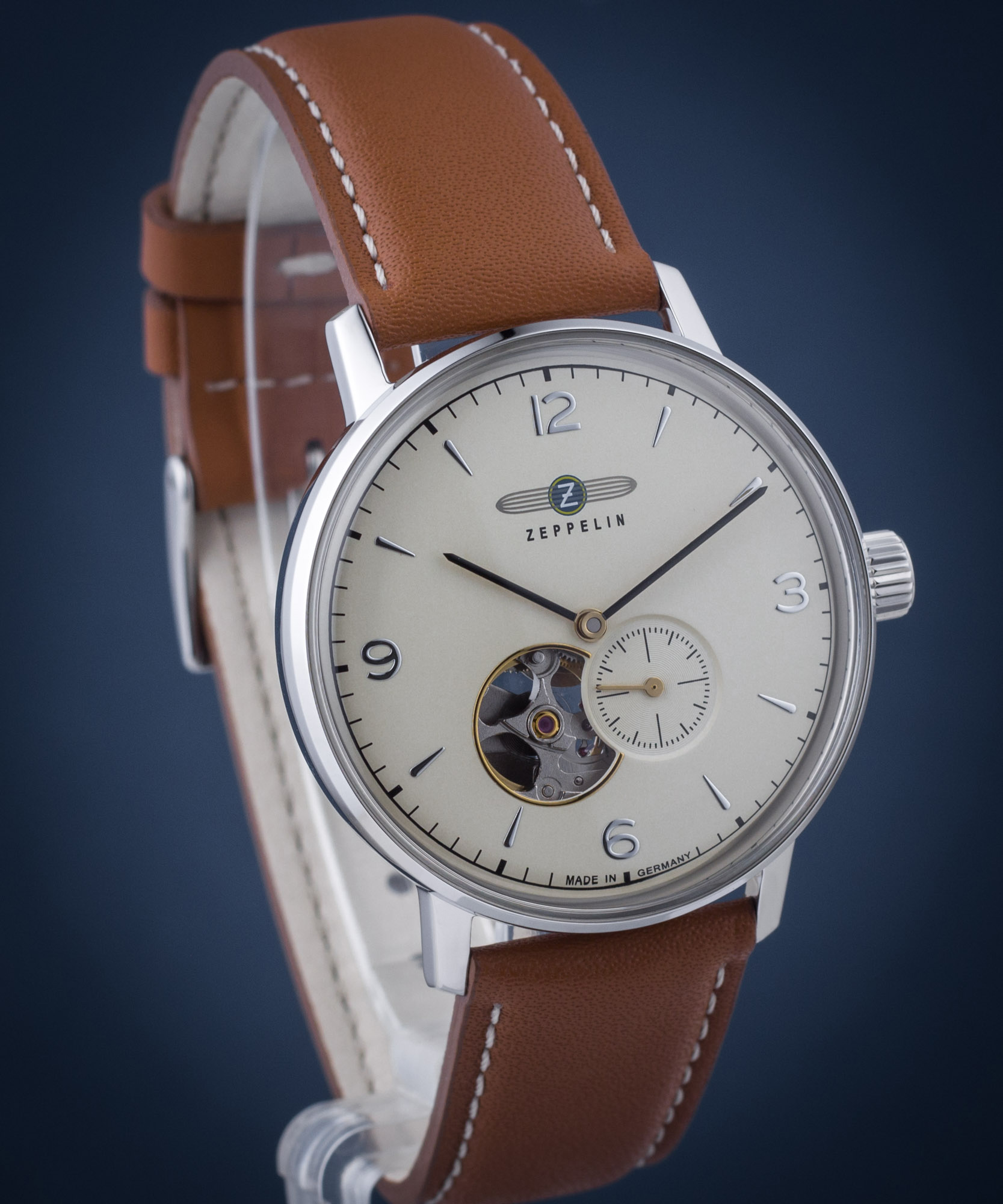 Zeppelin 8066-5_N - Ceas Hindenburg Open Heart Automatic • Eceasuri.ro