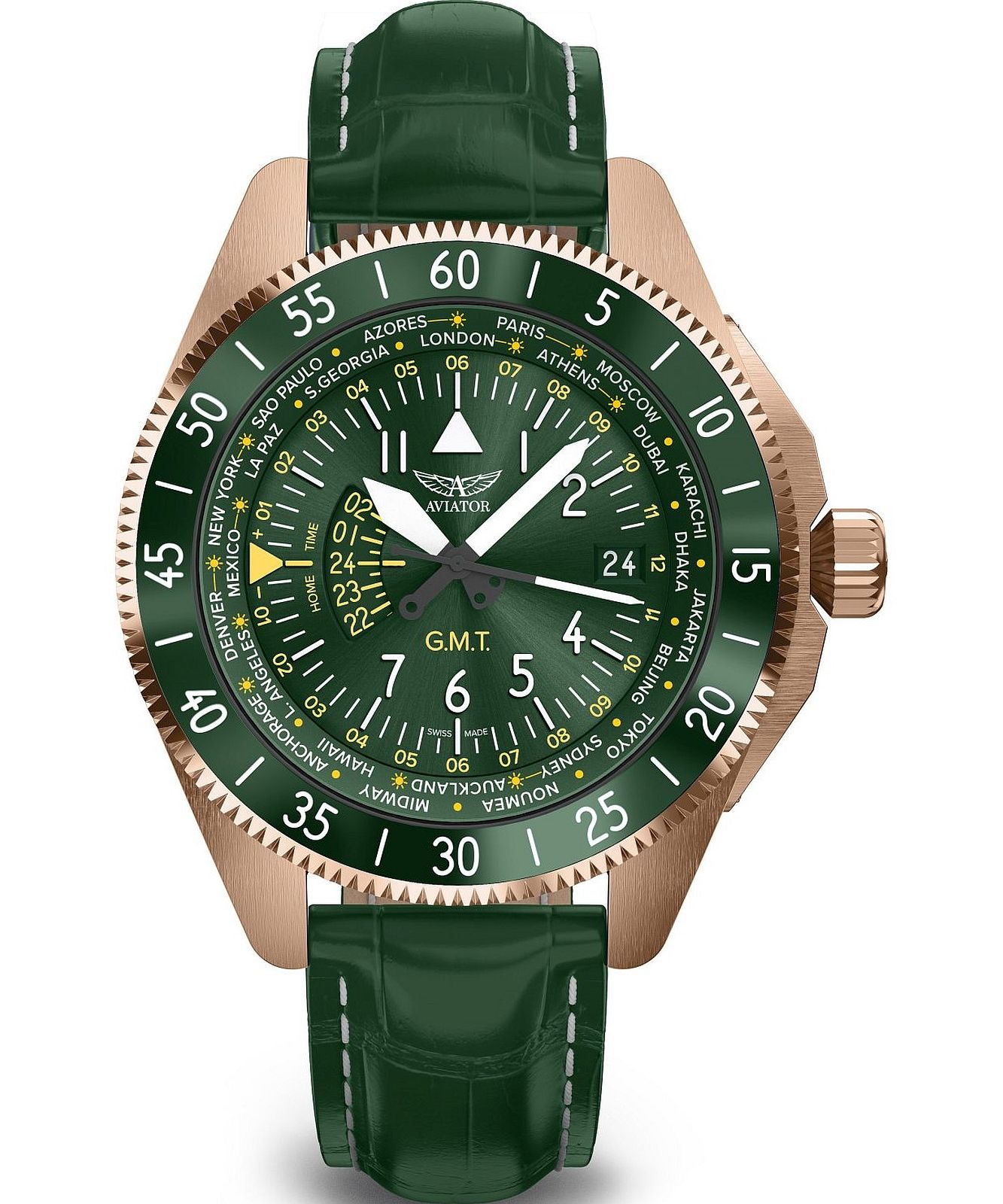 Aviator V.1.37.2.309.4 - Ceas Airacobra GMT • Eceasuri.ro